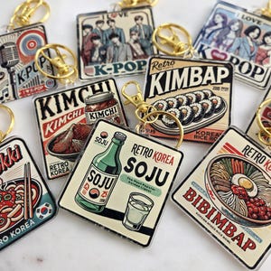 Korean Food K-pop Keychain Collection-retro Korea Series, Keychain ...