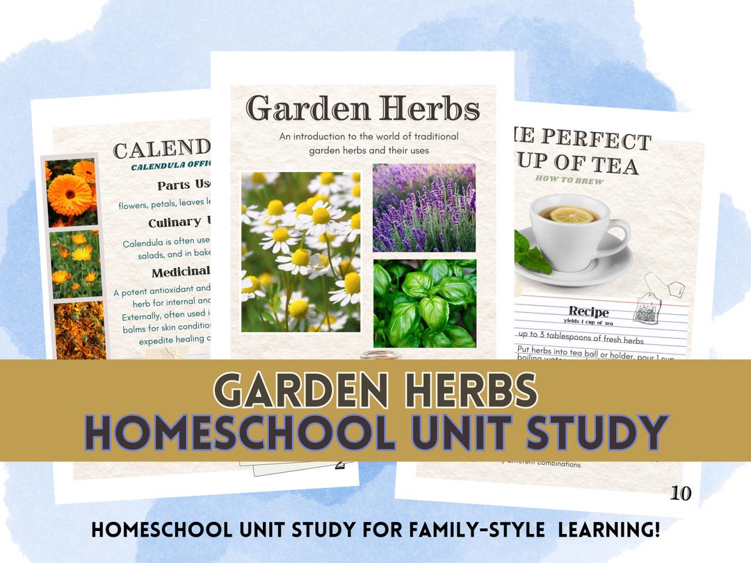 Garden Herbs Homeschool Curriculum - Etsy