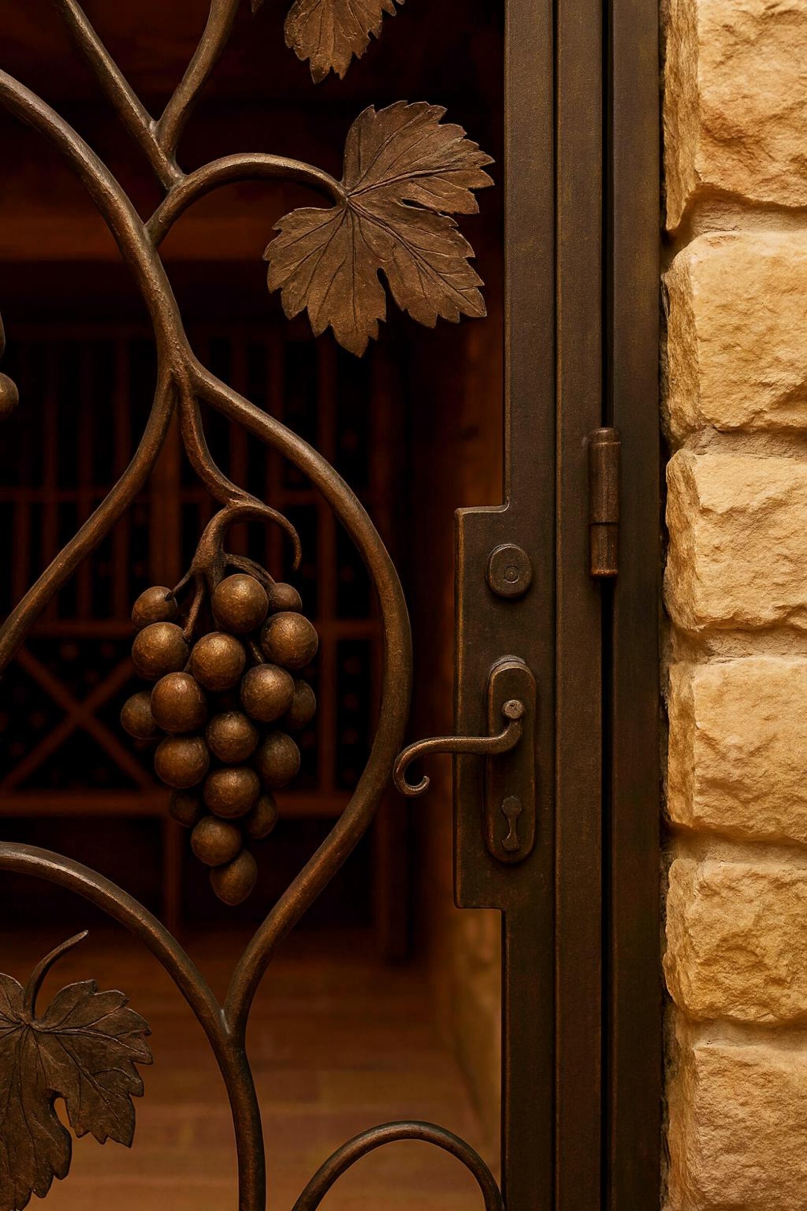 Scroll Iron Wine Cellar Double Gate - Etsy