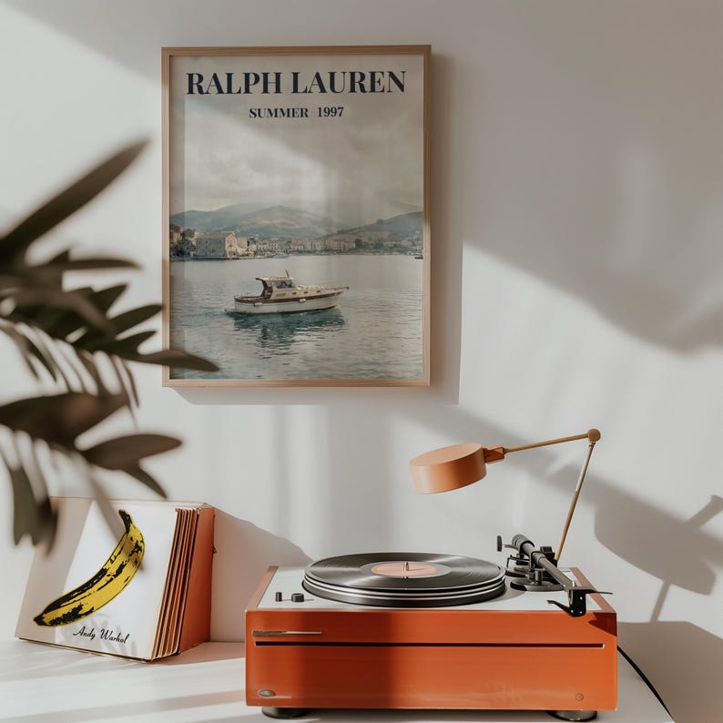 Vintage Yacht Wall Art, Old Money Coastal Poster, Ralph Lauren Style ...