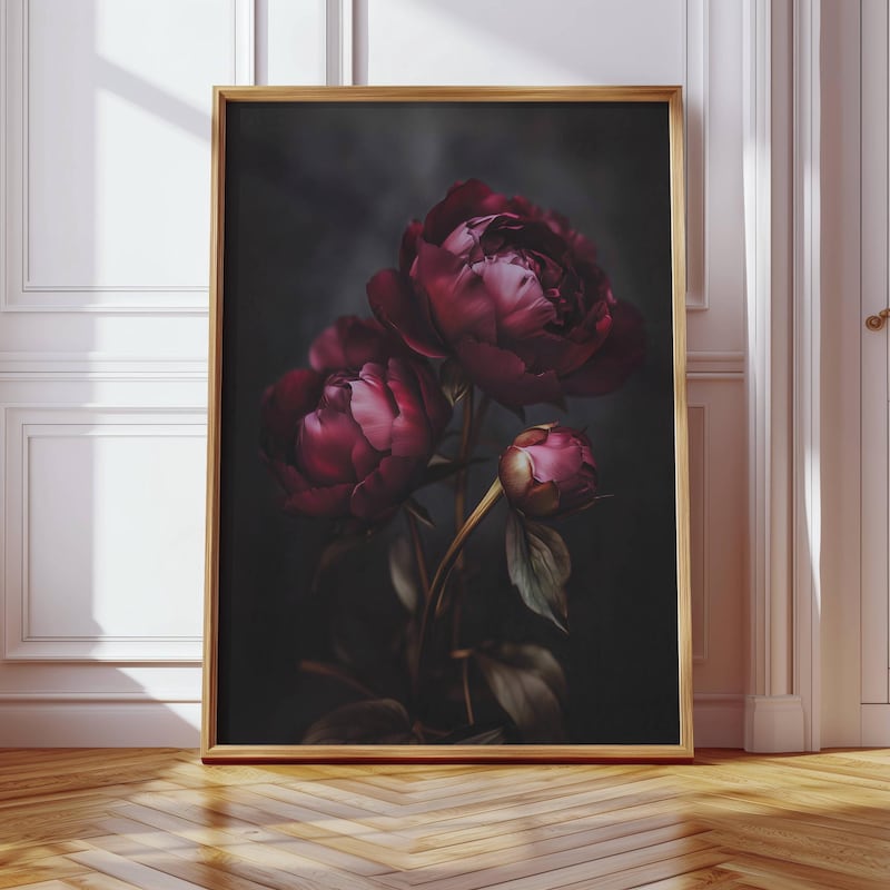 Burgundy Wall Art Luxury - Etsy