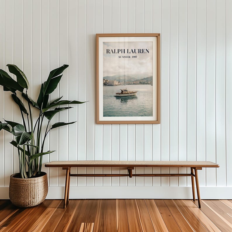 Vintage Yacht Wall Art, Old Money Coastal Poster, Ralph Lauren Style ...