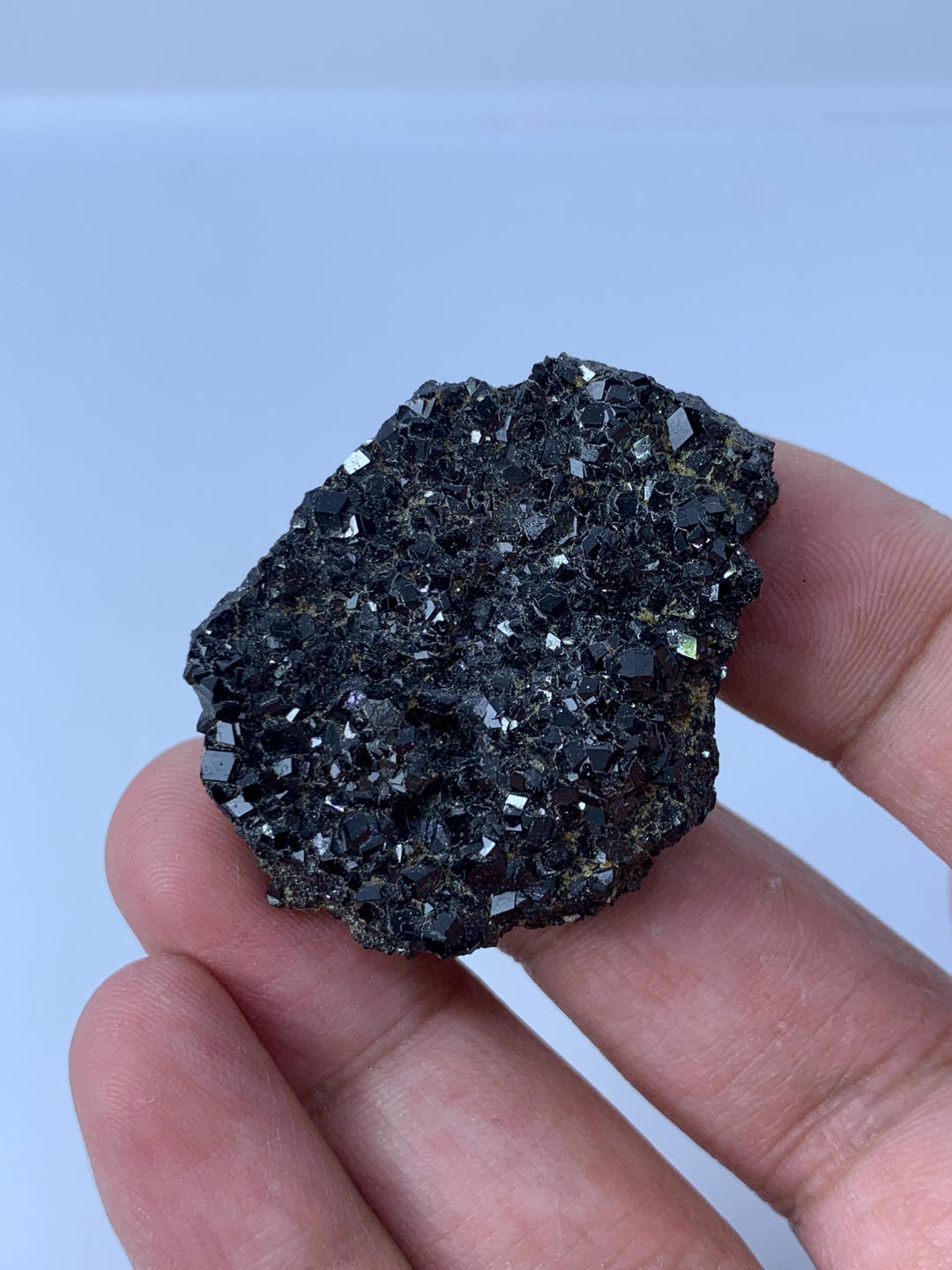 Rare Black Andradite Garnet , 22.7 Grams || Melanite Garnet From ...
