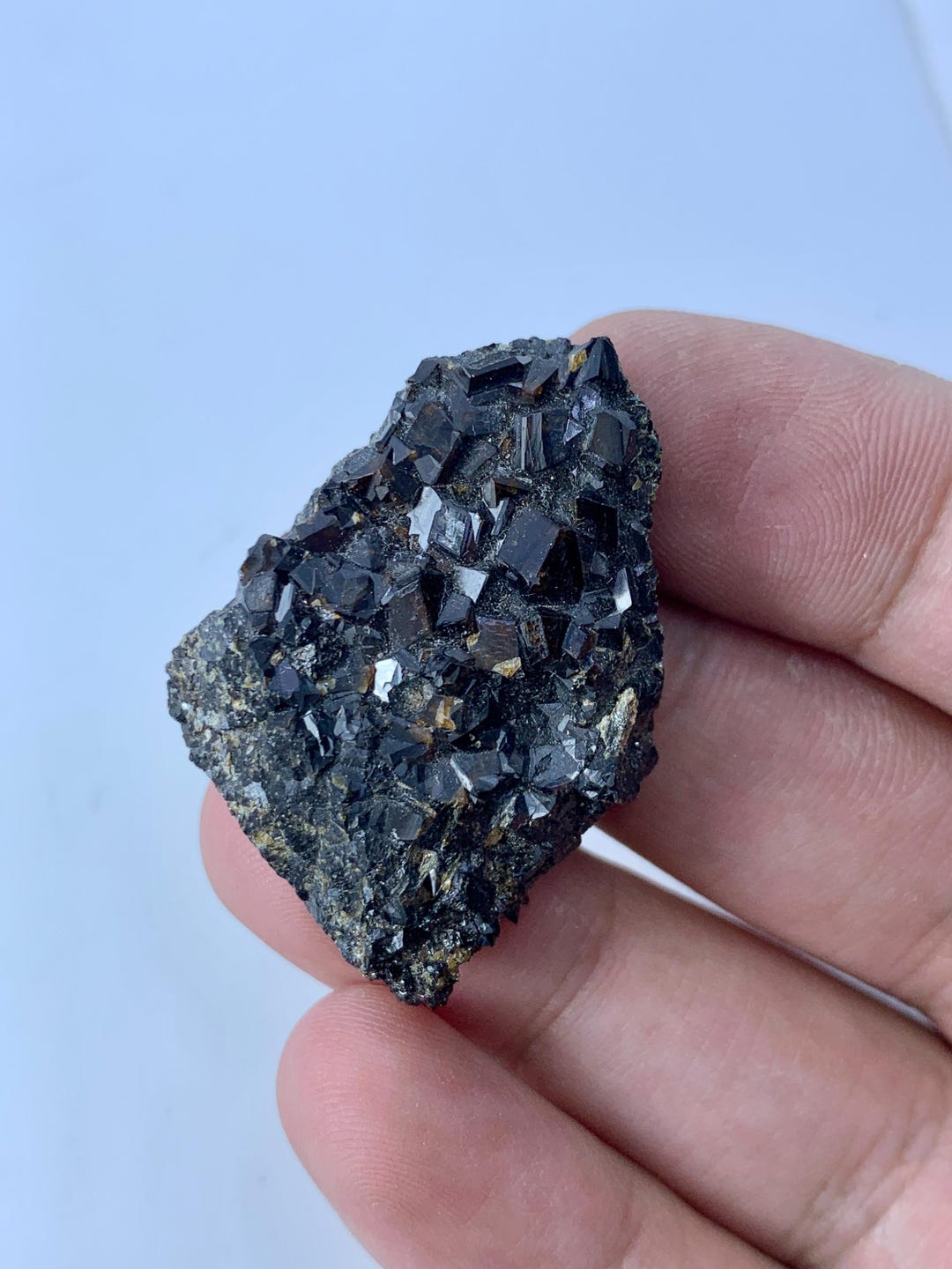 Rare Black Andradite Garnet , 18.1 Grams || Melanite Garnet From ...