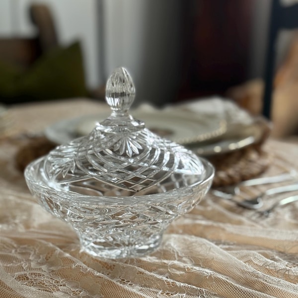 Pretty Glass Candy Jar - Etsy