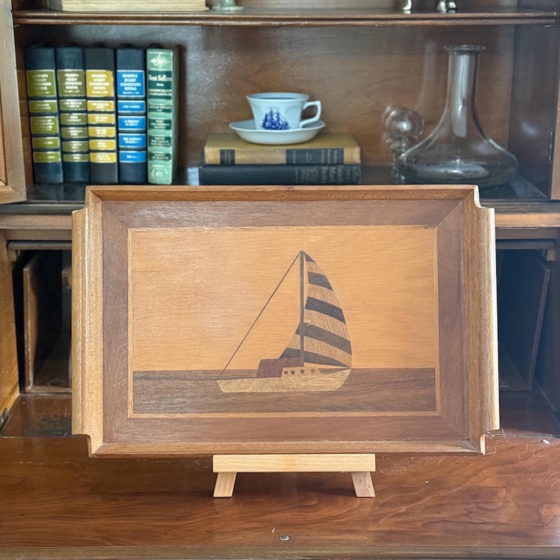 Wood Inlay Boat Art - Etsy