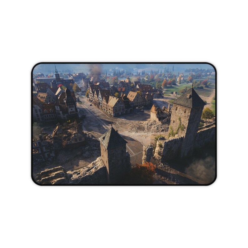 Tanks Map Siegfried Line Mousepad, Castle and Neigborhood View Deskmat ...