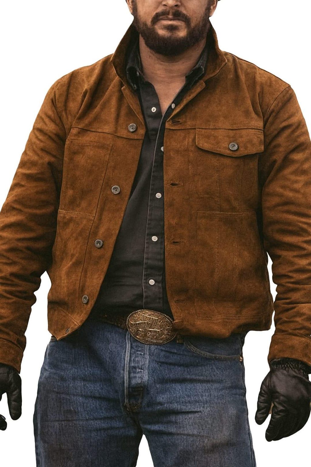Men’s Cole Hauser TV Series Rip Stone Wheeler Dutton Ranch Brown Suede ...