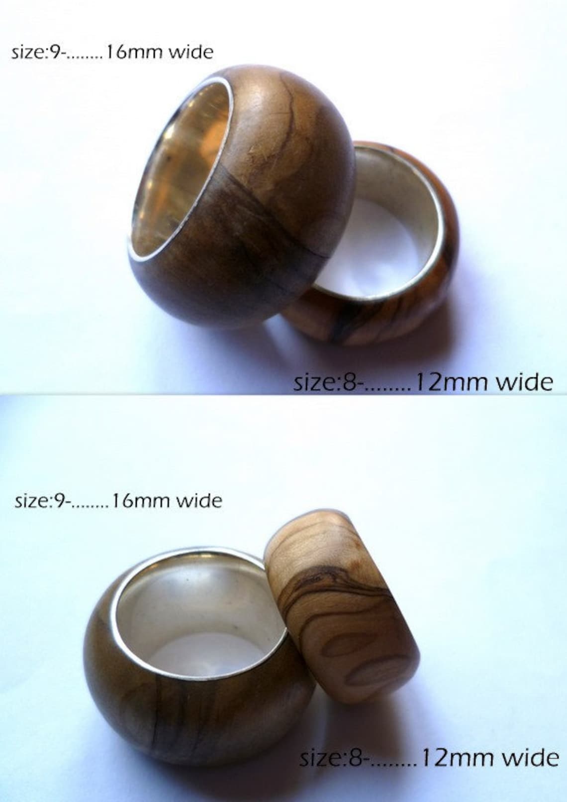 Olive Wood Wedding Rings - Etsy