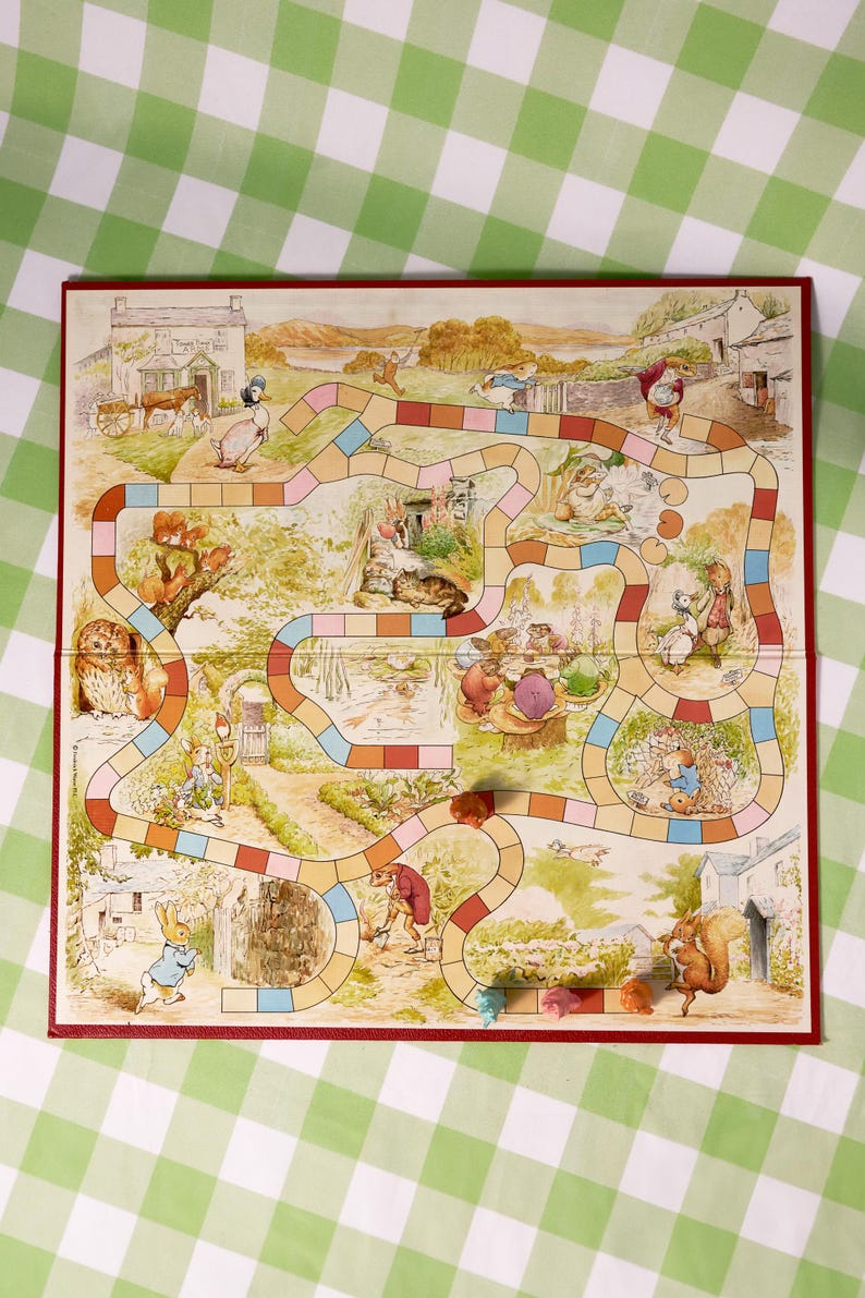 Peter Rabbit Vintage Board Game Beatrix Potter's Peter Rabbit Race Game ...