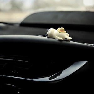 Cute Mini Cat Figurine Car Dashboard Decor – Kawaii Car Ornament, Cat ...