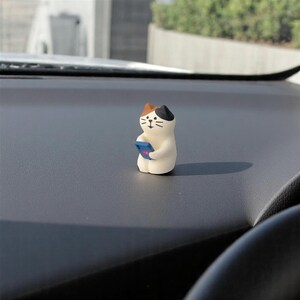 Very Cute Cat Figurine Car Dashboard Decor - Mini Cat Ornament, Cute ...