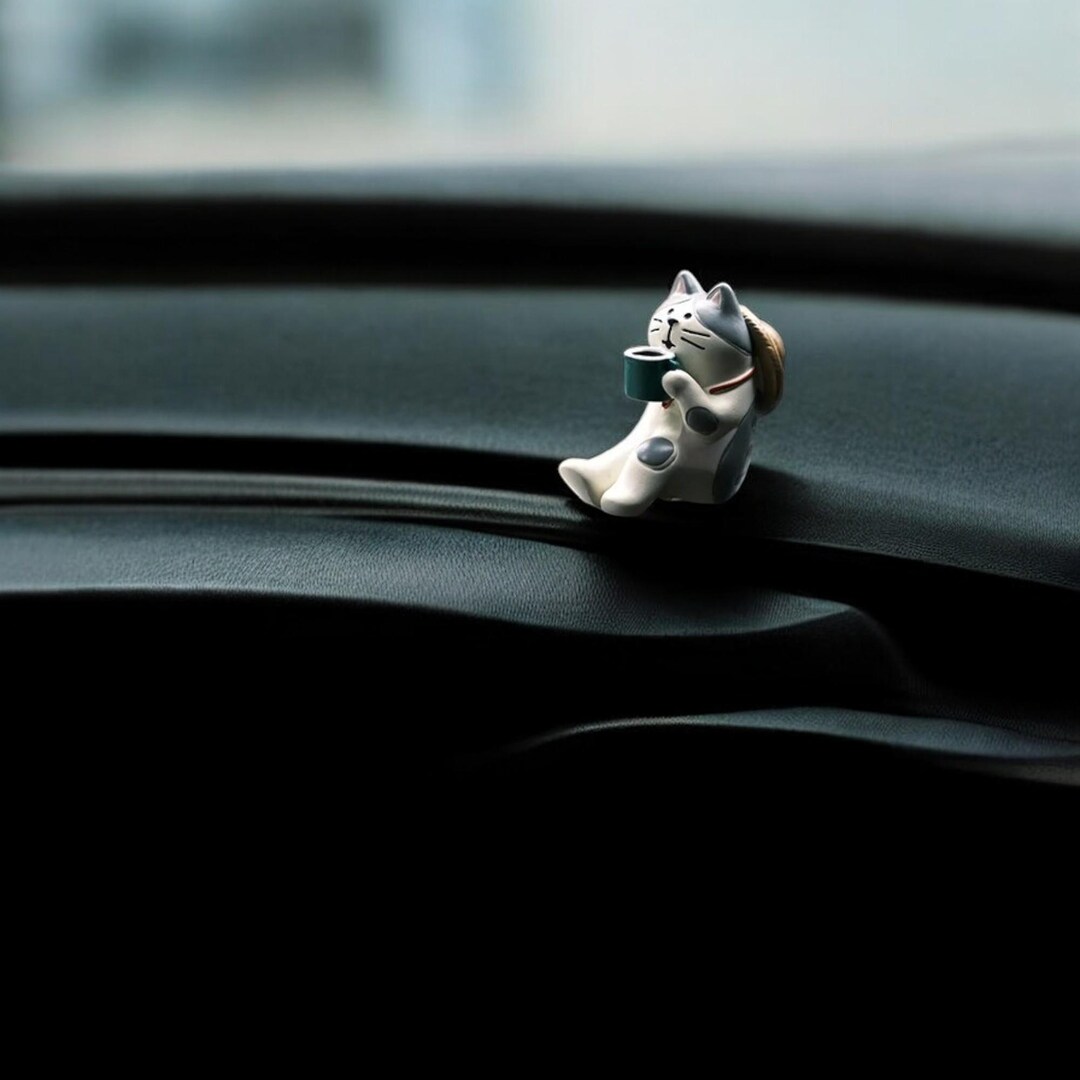 Mini Cats Figurine Car Dashboard Decor – Cute Mini Cat, Car Accessory ...