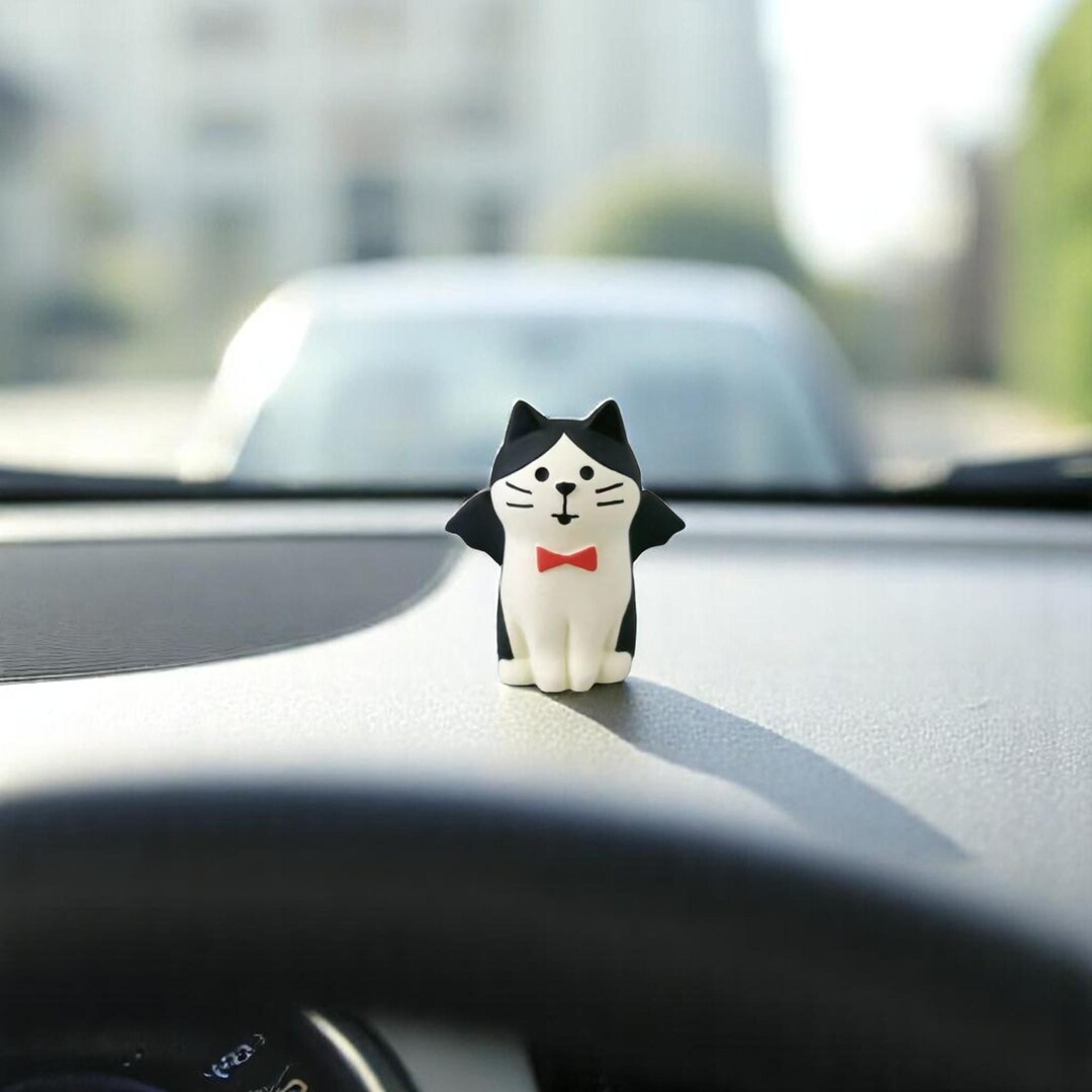 Cute Angel Cat Figurine Car Dashboard Decor | Cute Cat Angel & Bowtie ...