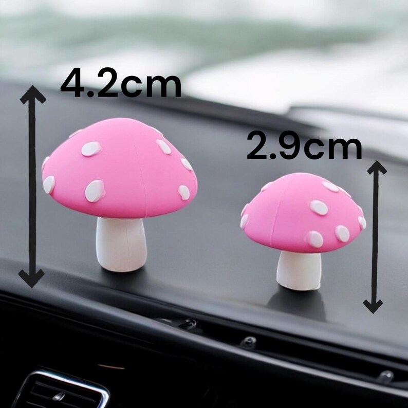 2pc Mushroom in A Different Colors for Your Car Dashboard With Nature ...