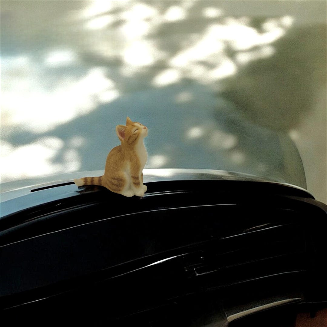 Cute Handmade Cats Car Dashboard Ornament – Cute Mini Cat – Kawaii Car ...