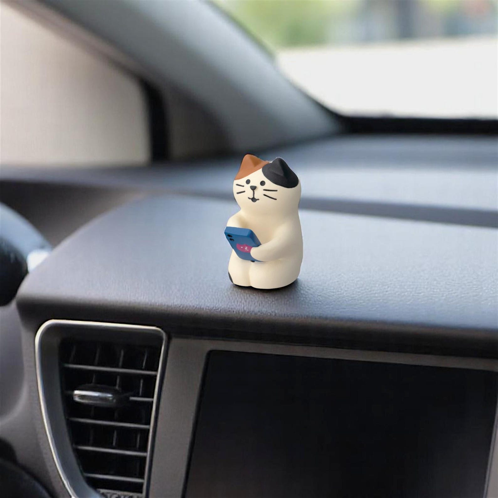 Very Cute Cat Figurine Car Dashboard Decor - Mini Cat Ornament, Cute ...