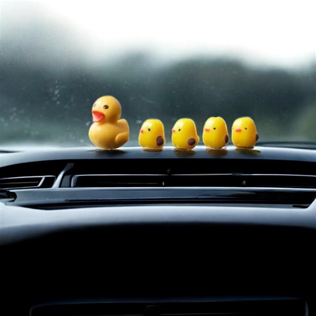 Lovely Ducks Family Car Dashboard Decor - Kawaii Duck Figurine, Duck ...