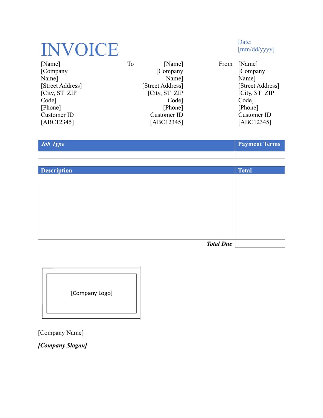 Invoice Template Word Document for Your Business!!! Digital Download - Etsy