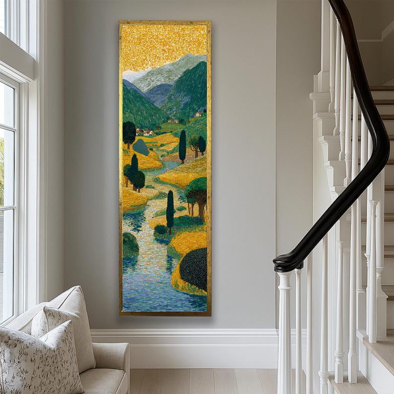 Gustav Klimt Landscape Long Narrow Wall Art : Klimt Vertical Canvas ...