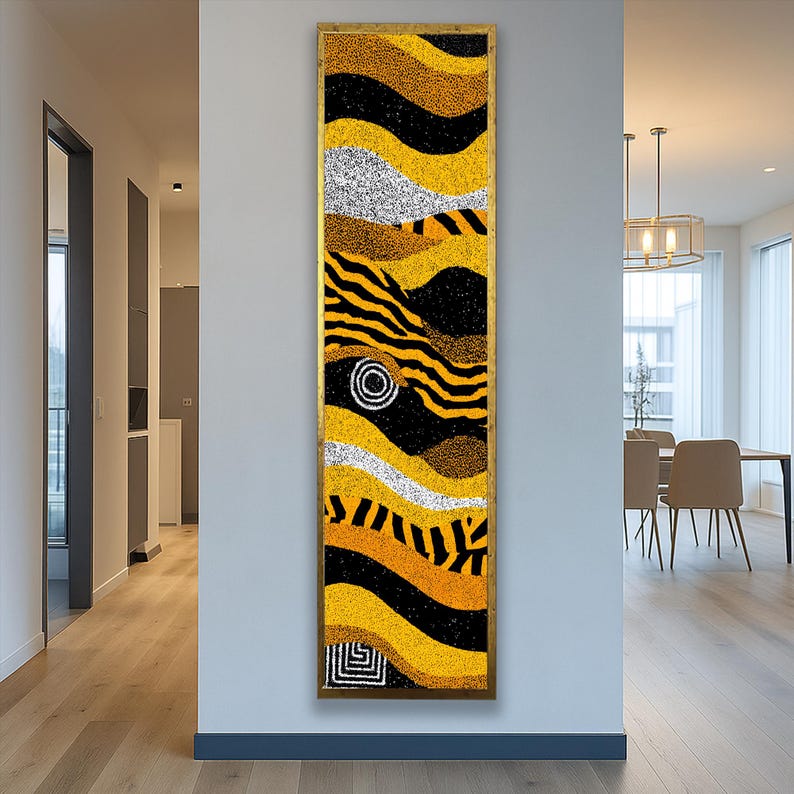 Abstract African Tall Narrow Wall Art: Tribal Pattern Print - Etsy