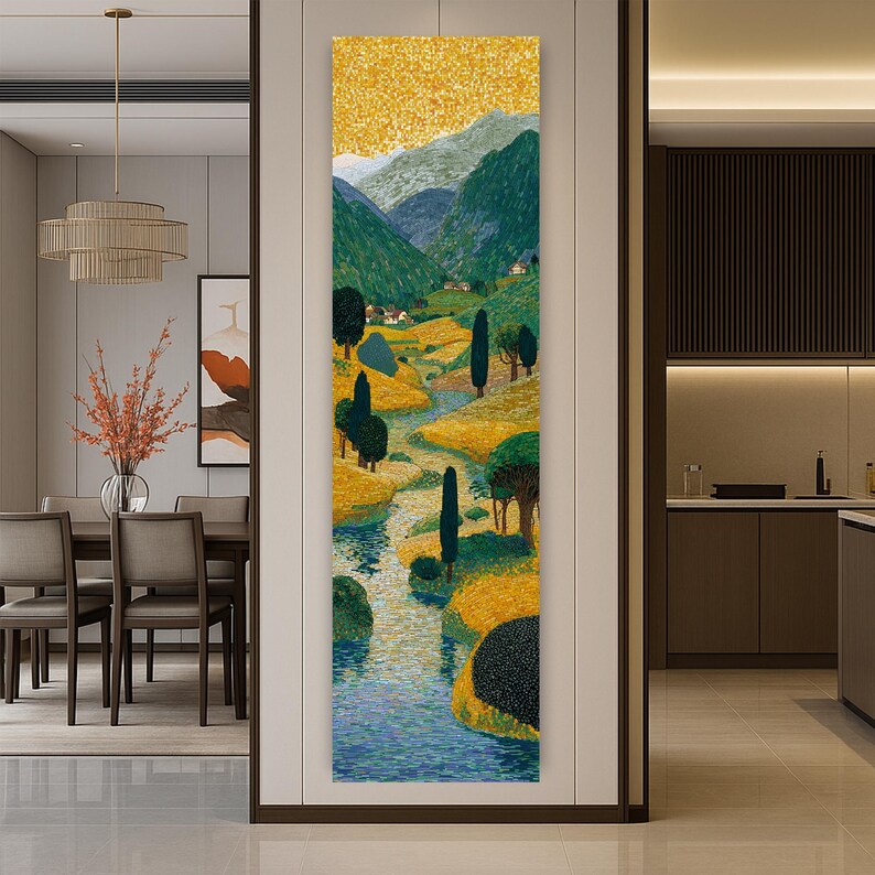 Gustav Klimt Landscape Long Narrow Wall Art : Klimt Vertical Canvas ...