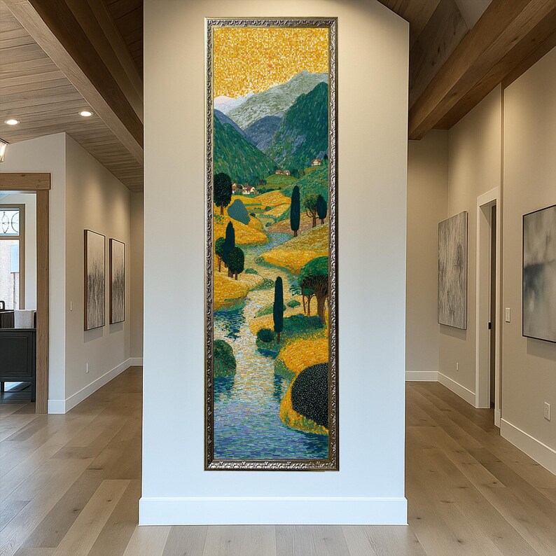 Gustav Klimt Landscape Long Narrow Wall Art : Klimt Vertical Canvas ...