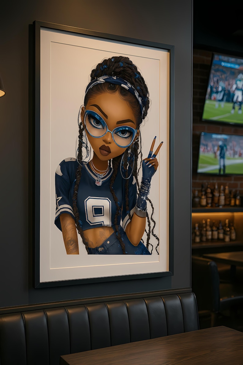 Cowboys Girl Digital Download | Dallas Girl Clipart: Black Woman, NFL ...