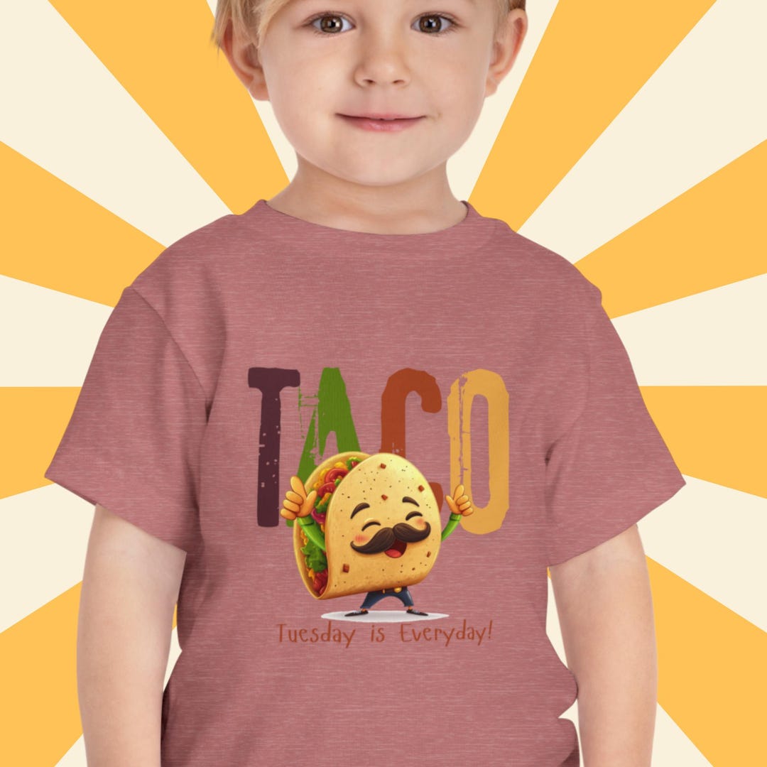 Taco Tuesday Kids Tee: Fun Taco Character Shirt - Etsy