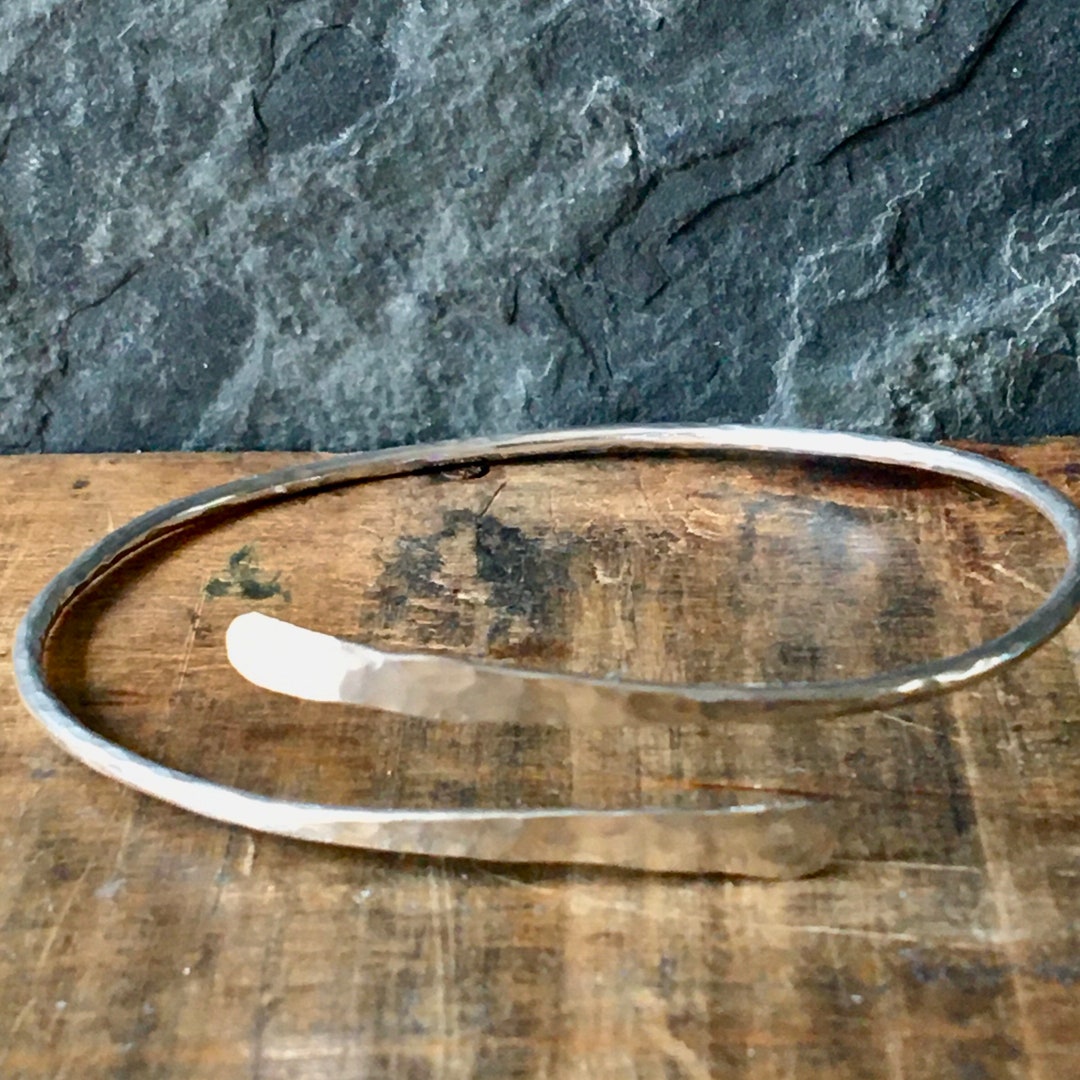 Adjustable Sterling Silver Bangle - Etsy UK