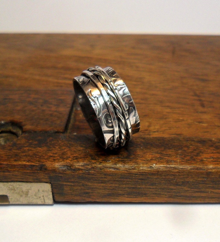 Silver Spinner Ring - Etsy