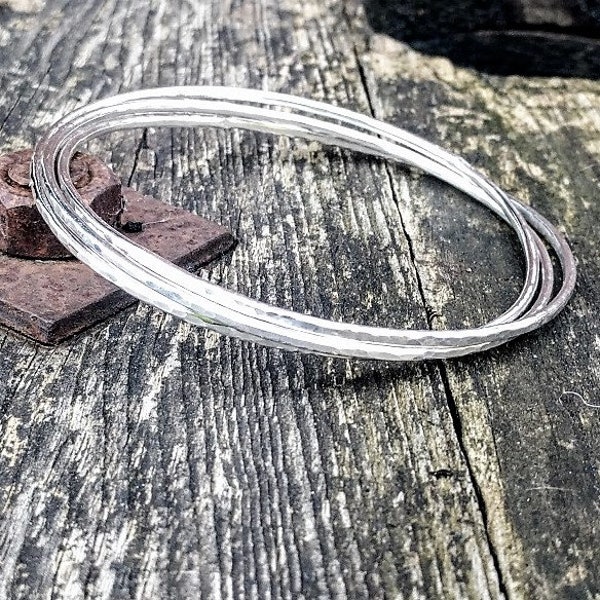 Silver Bangle - Etsy