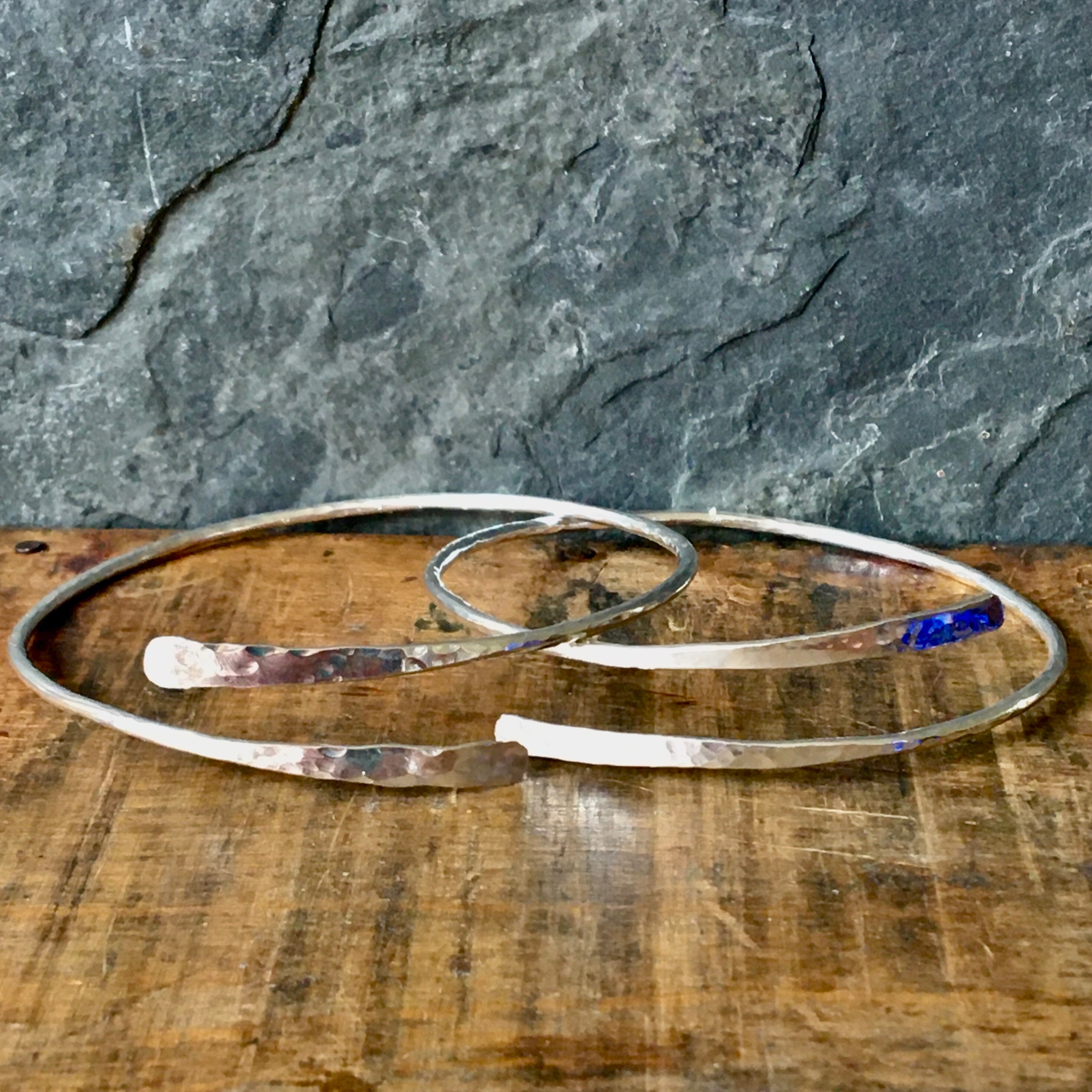 Adjustable Sterling Silver Bangle - Etsy UK