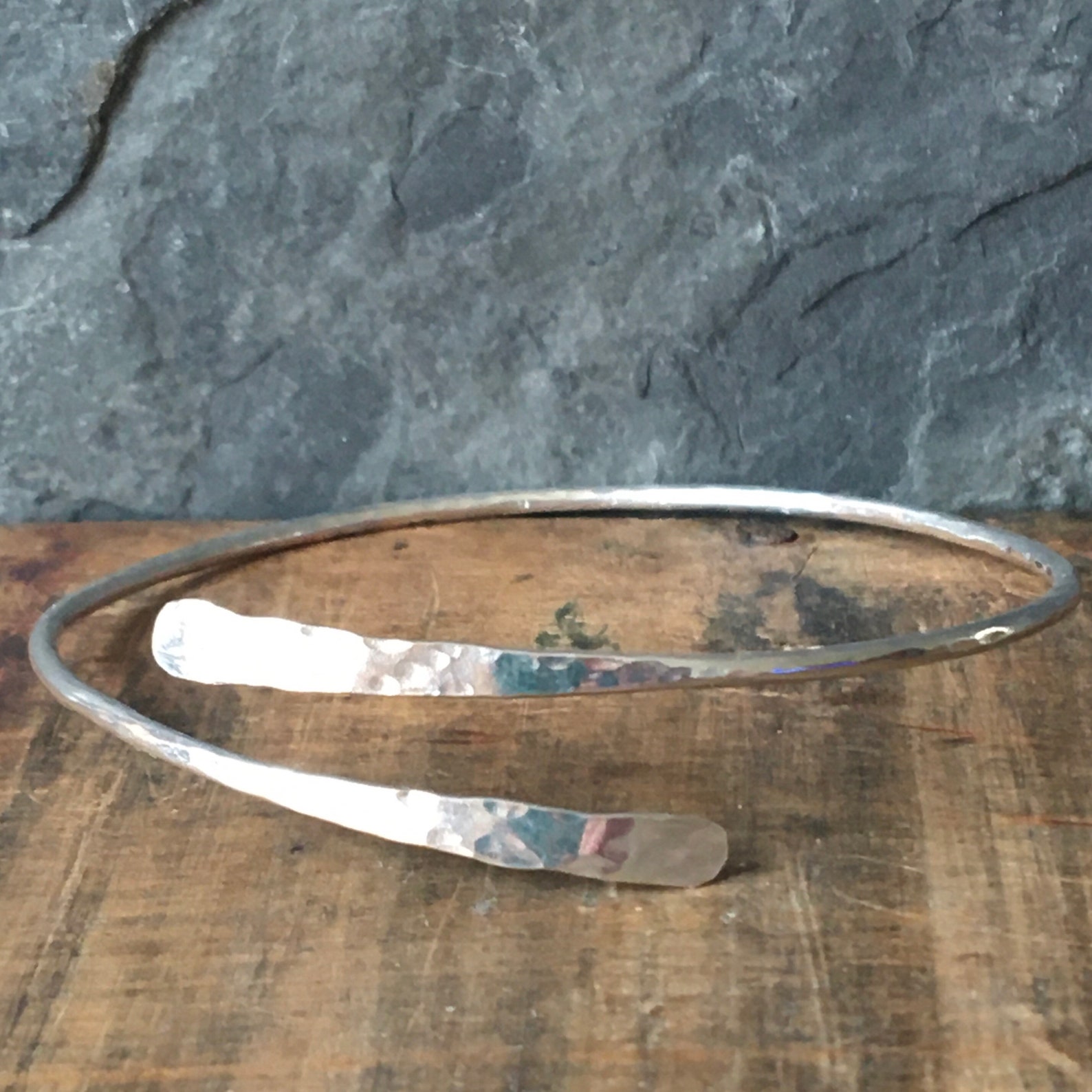 Adjustable Sterling Silver Bangle - Etsy UK