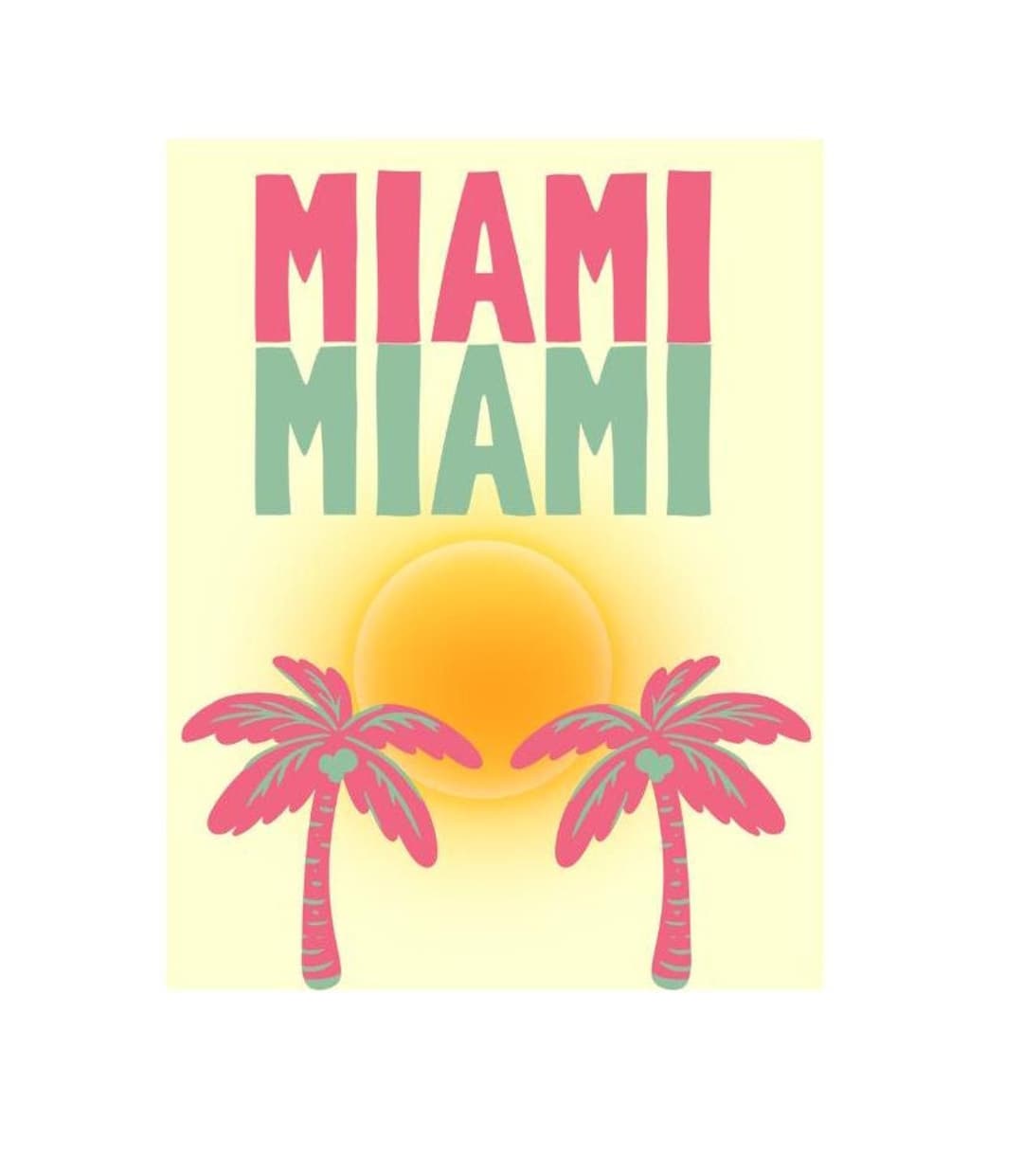 MIAMI Aesthetic Photo Book Cover Template - Etsy