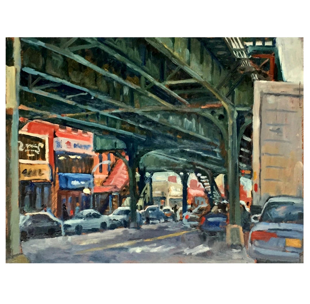 Bronx Cityscape Painting - From Broadway and 231 Street/bronx NYC ...