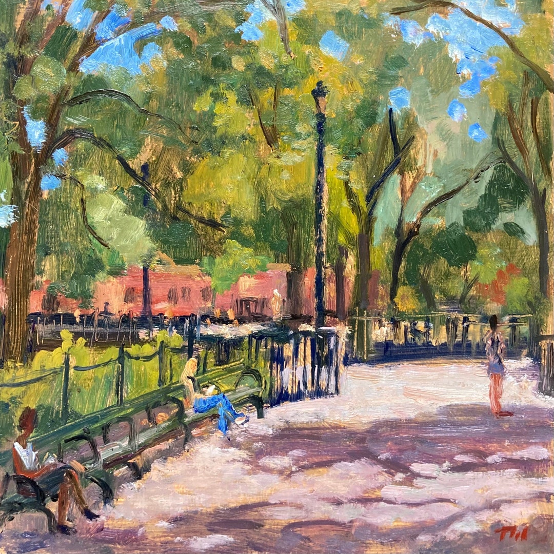 From Tompkins Square Park/east Village/nyc 8x8 Oil on Panel, Urban ...