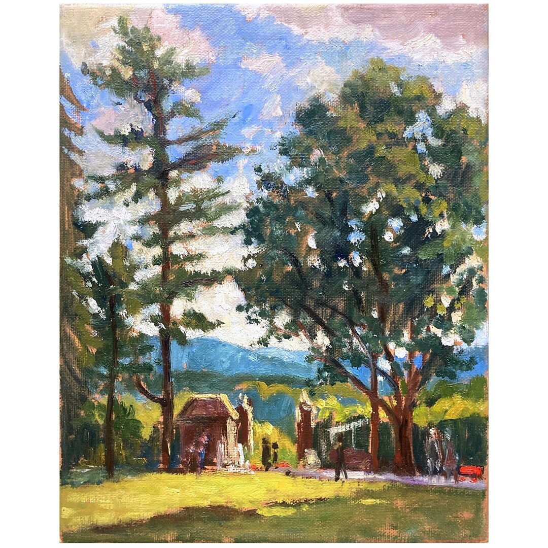 Tanglewood Painting - Lion Gate/summer Light - 8x10 Plein Air Landscape ...