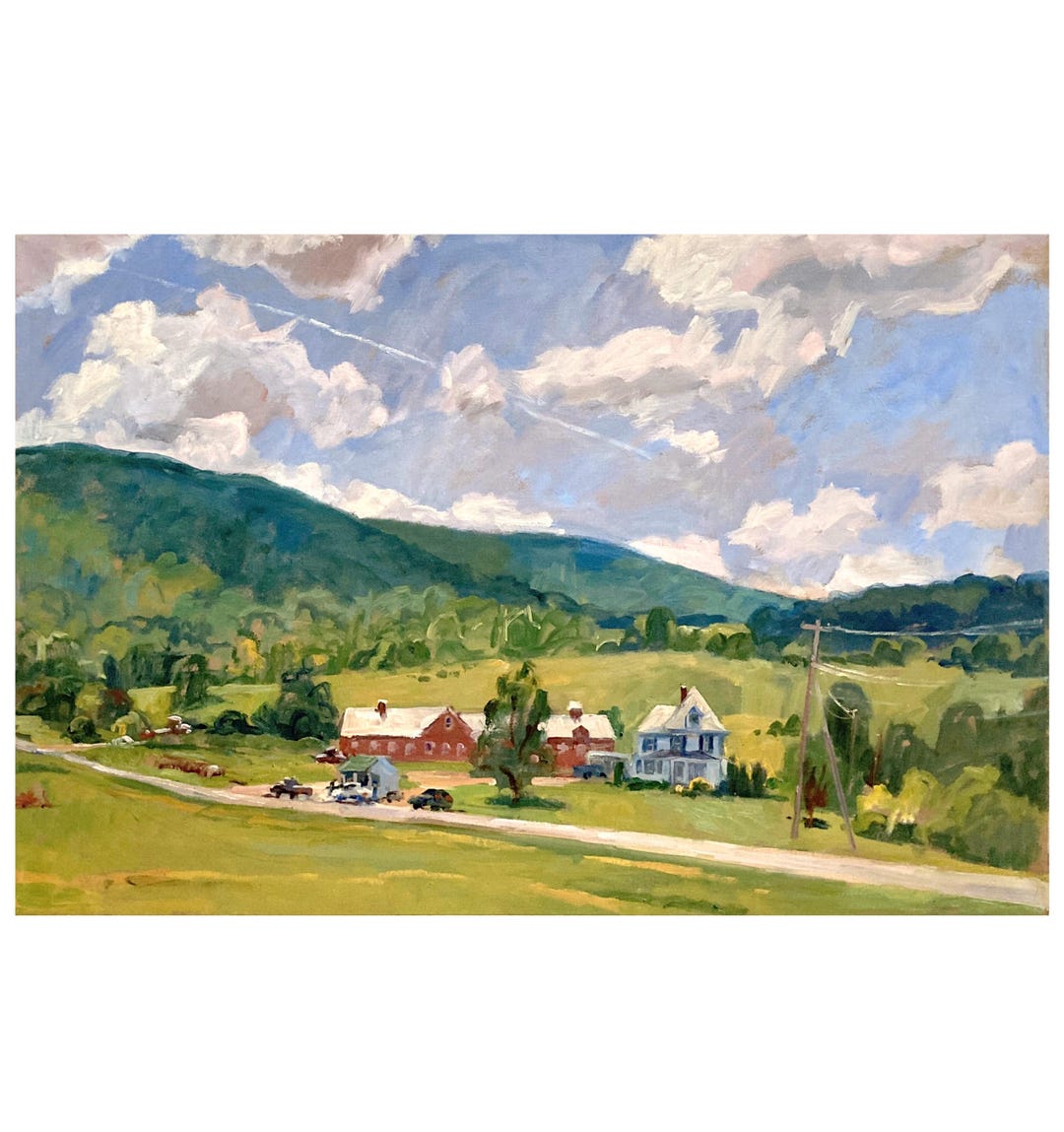 Large Landscape Painting Summer Light/berkshires 20x30 Oil on Linen ... Large Landscape Painting Summer Light/berkshires 20x30 Oil on Linen ...