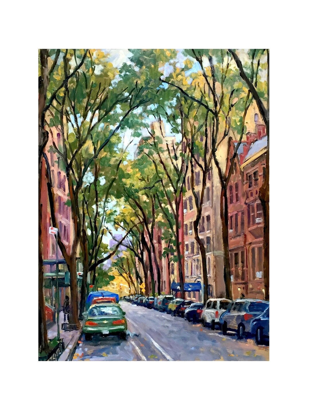 From 90th Street/upper West Side/nyc 18x24 Oil on Panel, Large New York ...