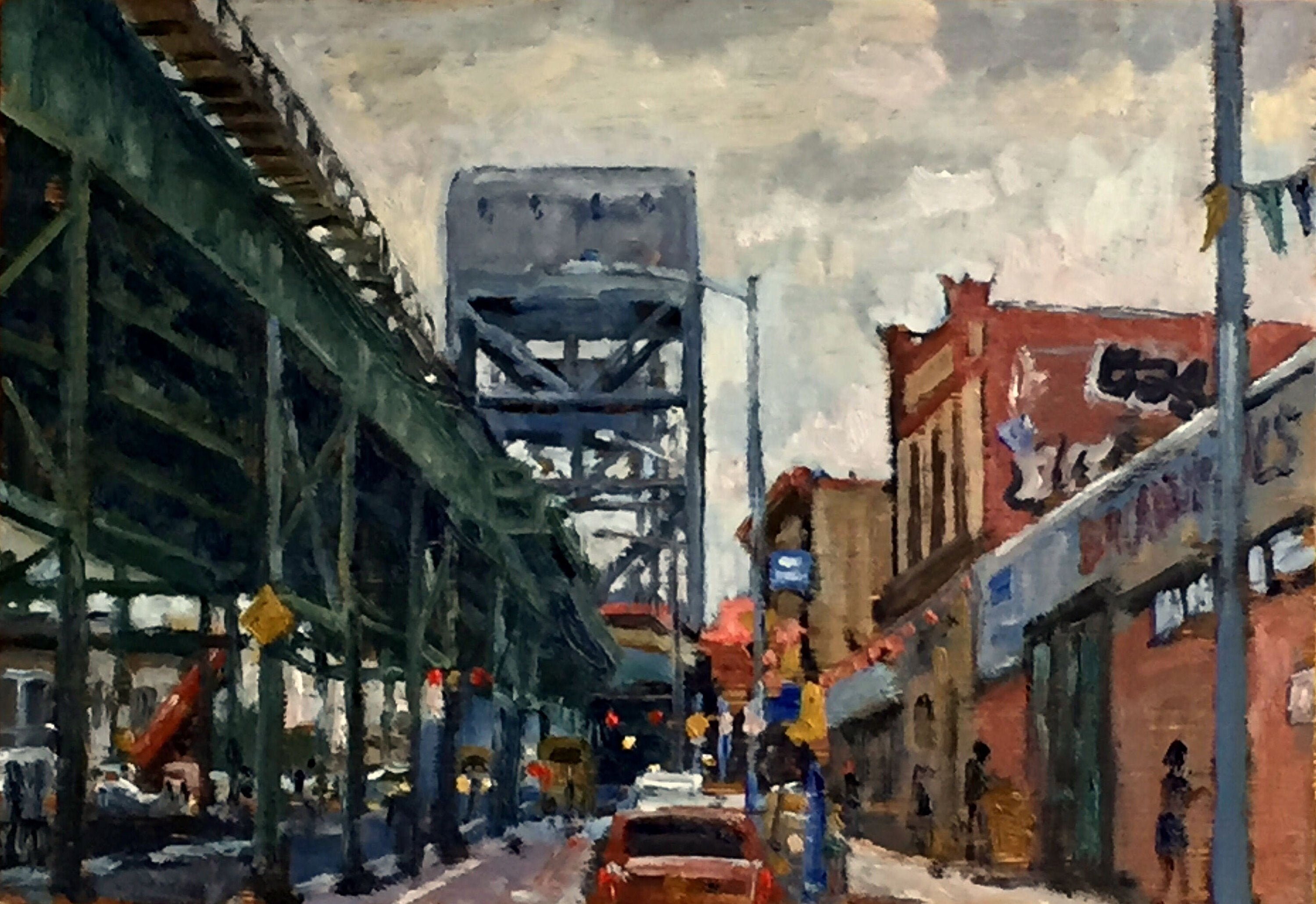 9x12 Bronx Cityscape Painting Broadway/Marble Hill/NYC Oil | Etsy