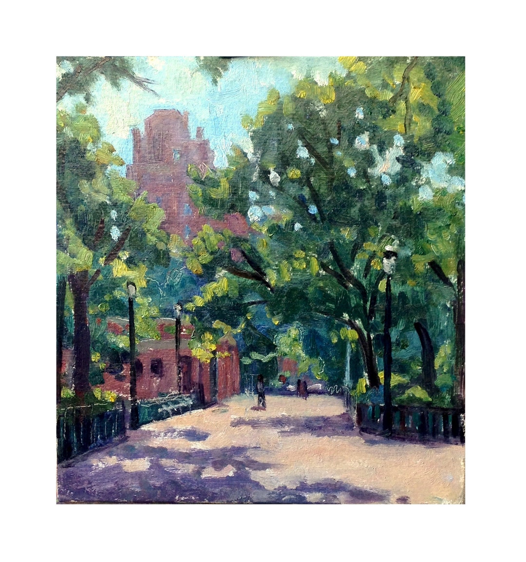 East Village Oil Painting morning Light/tompkins Square Park/nyc 7x7 ...