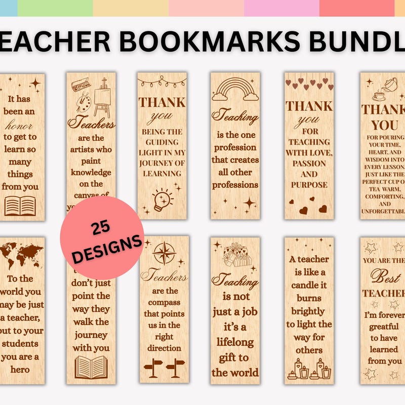 Thank You Bookmark - Etsy