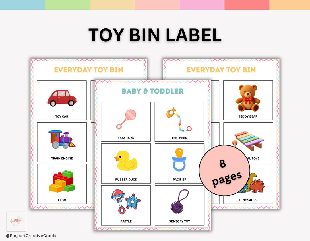 Editable Toy Bin Labels, Kids Labels Printable, Playroom Storage ...
