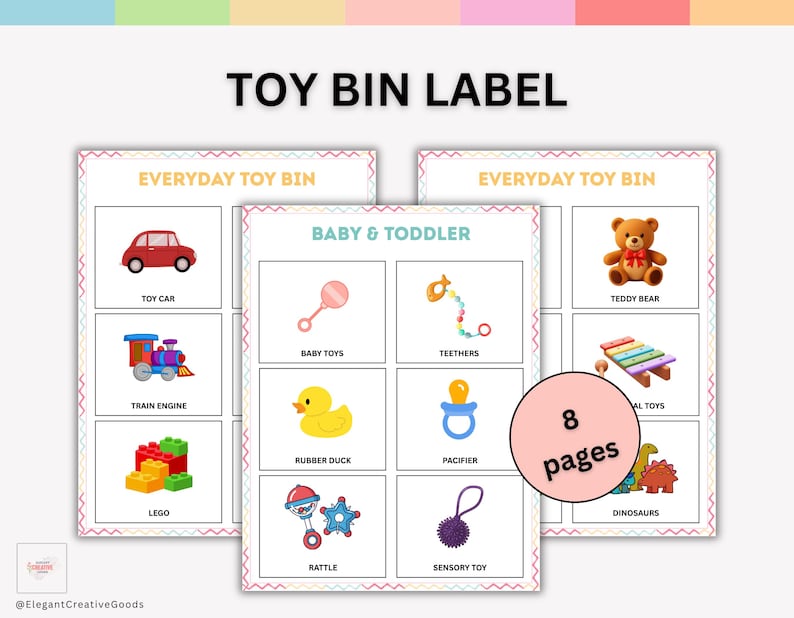 Editable Toy Bin Labels, Kids Labels Printable, Playroom Storage ...