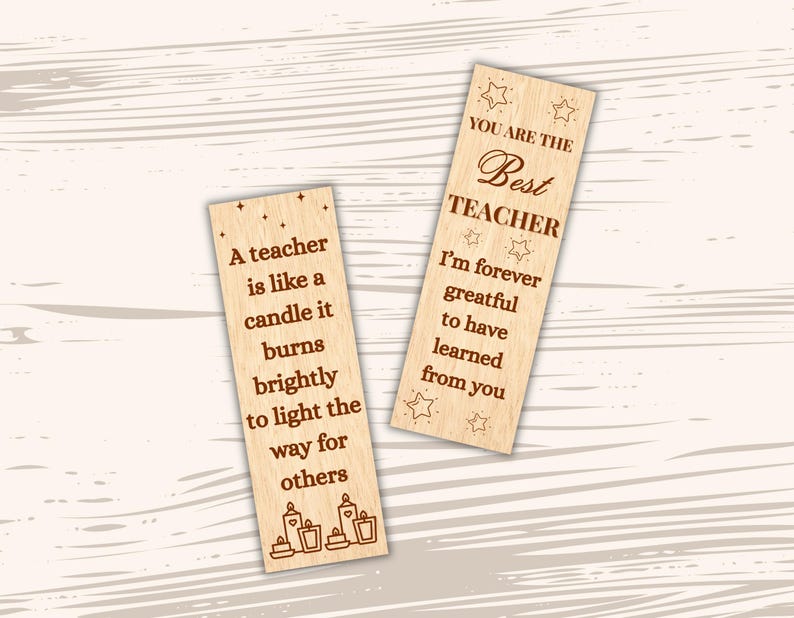 30 Engraved Teacher Bookmark Bundle – Laser Cut Designs With ...
