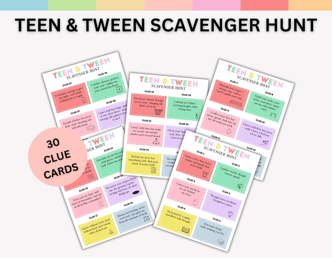 Ultimate Scavenger Hunt for Teens & Tweens Indoor and Outdoor Fun With ...