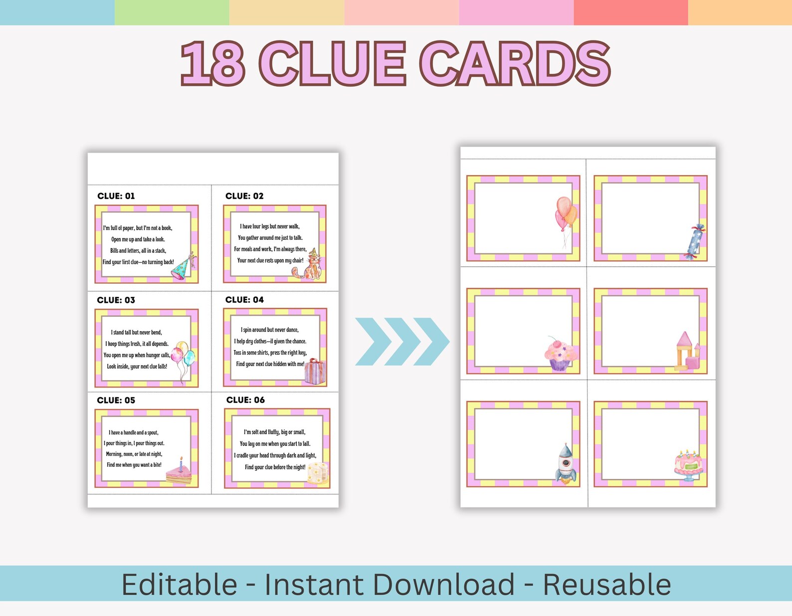 Birthday Scavenger Hunt for Kids, Editable Birthday Scavenger Hunt ...