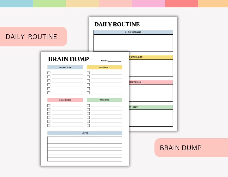 Editable to Do Brain Dump Planner, ADHD Brain Dump, Guided Planning ...