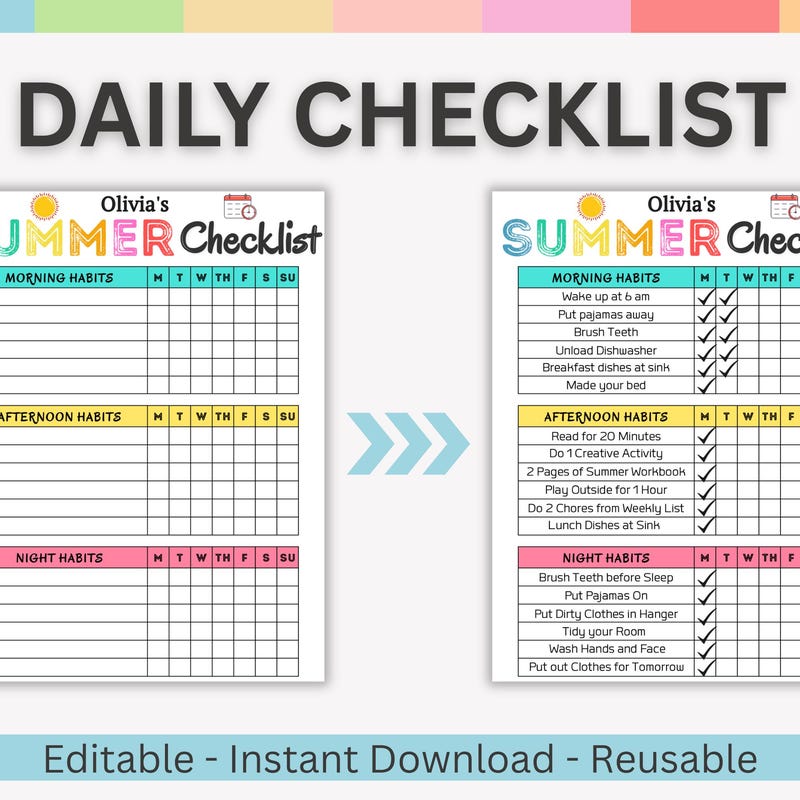 Kids Chore Chart Pad - Etsy